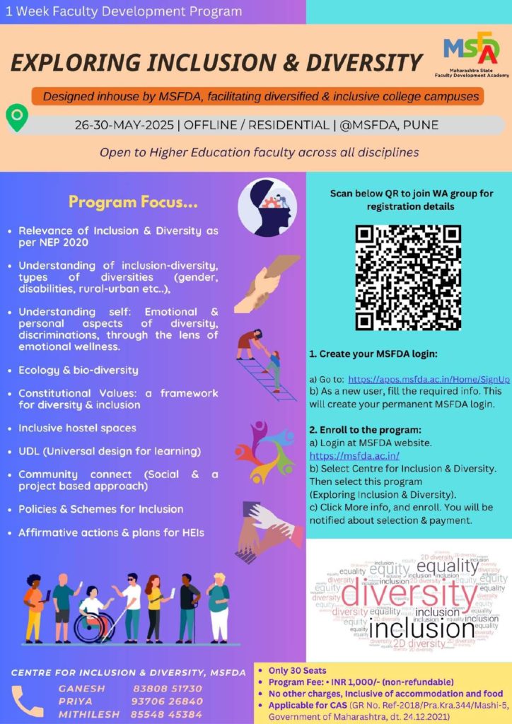 Center for Inclusion & Diversity- MSFDA-FDP-Inhouse -26-30-May-2025 ...